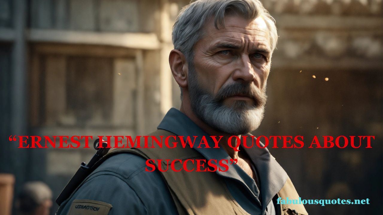 Ernest Hemingway Quotes about success - Funniest Quotes & Sayings That ...